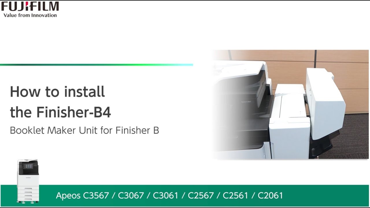 How to install the Finisher-B4 Booklet - YouTube