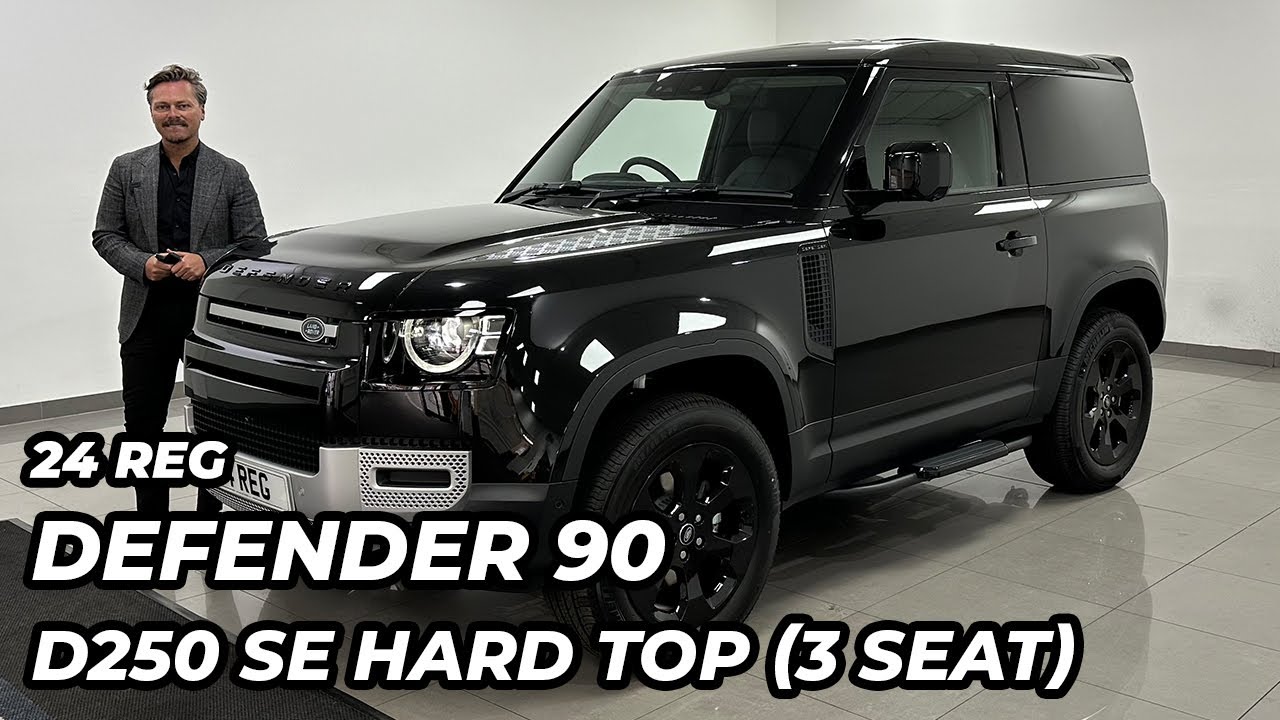 24 Reg Land Rover Defender 90 3.0 D250 SE Hard Top Commercial (3 Seat ...