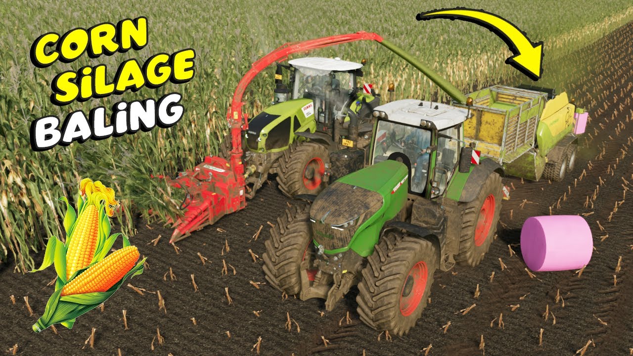 Corn Silage Baling | Farming Simulator 22 - YouTube