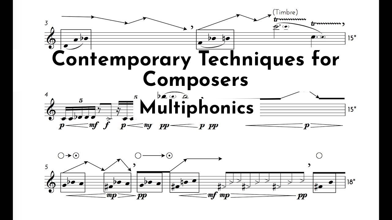 Contemporary Techniques for Composers: Multiphonics - YouTube