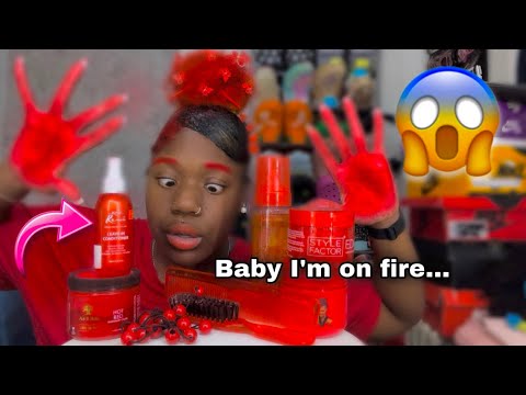 Doing a 90s swoop ponytail ONLY using Red products