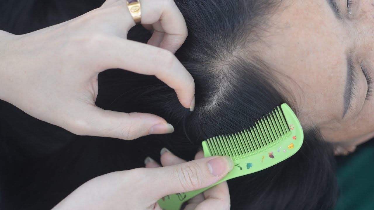 ASMR Relaxing Hair Combing, Hair Parting, Scalp Massage No Talking For ...