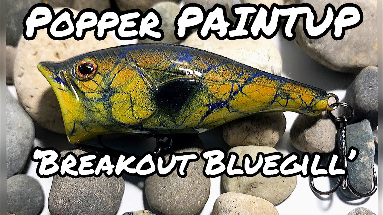 Airbrush Painting a Custom Popper - ‘Breakout Bluegill’ Design (Bass ...