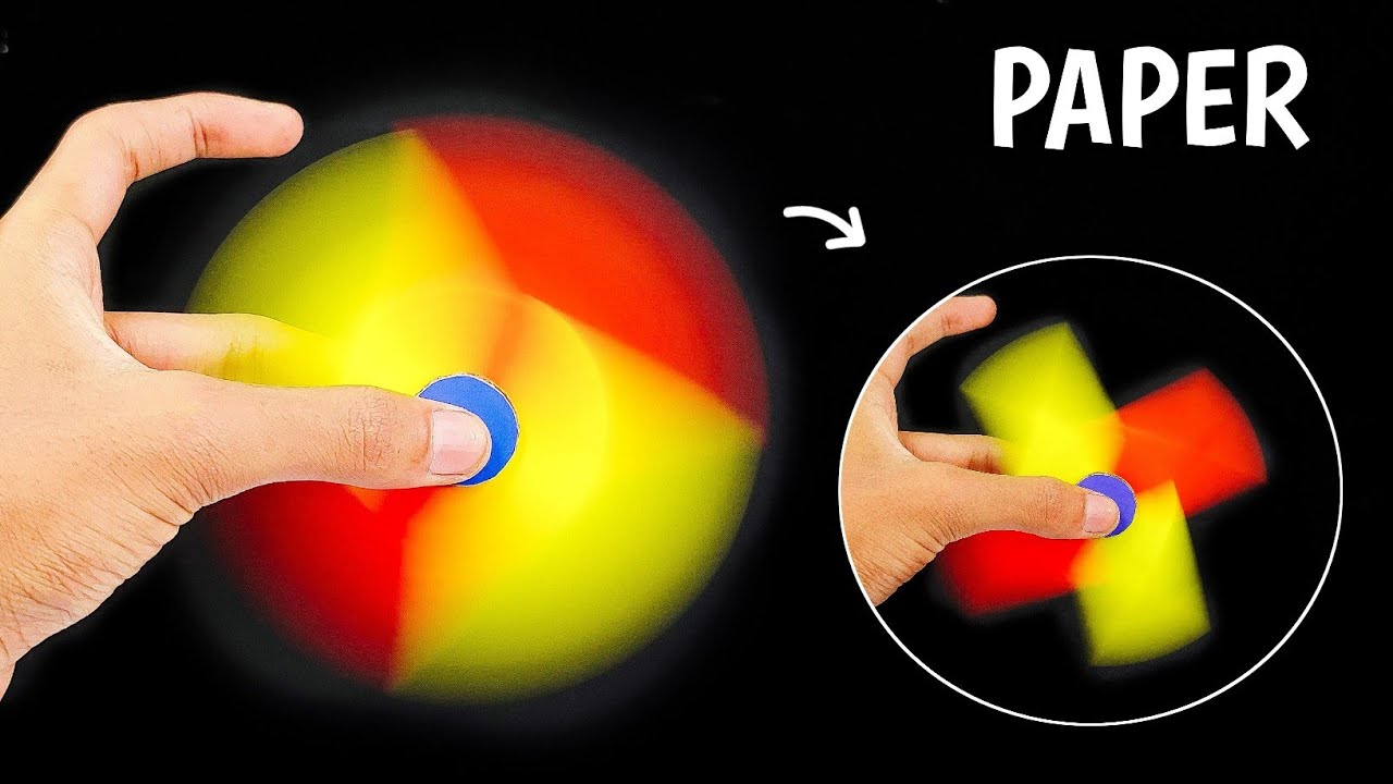 How To Make Paper Spinner ( Easy ) - YouTube