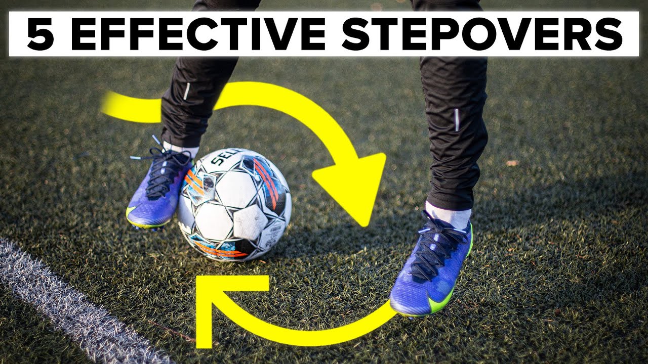 These 5 effective stepovers are PERFECT for midfielders - YouTube