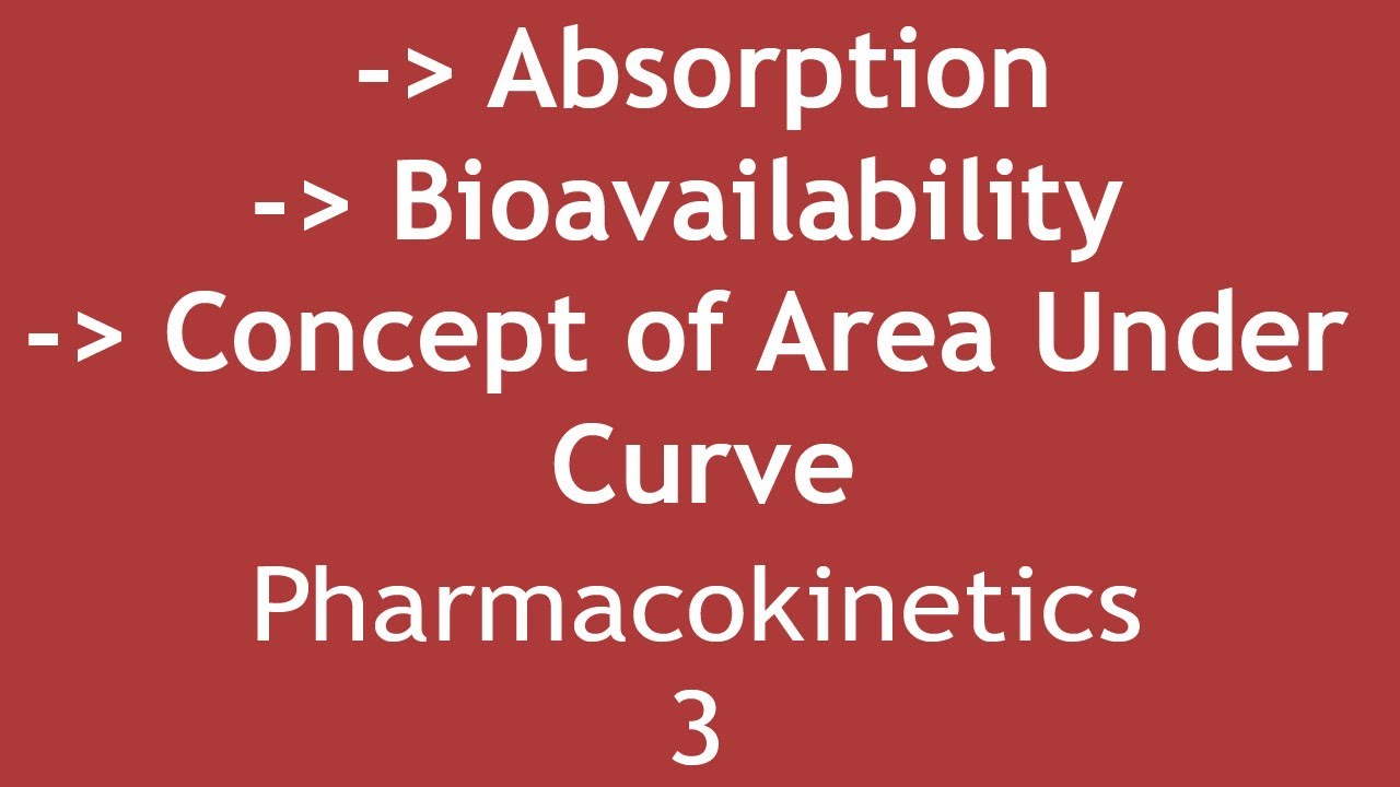 Absorption, Bioavailability & Concept of Area Under Curve ...