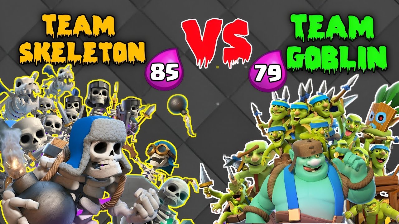 Team Skeleton Vs Team Goblins |7 Vs 7|Clash Royale Olympics |Who will ...