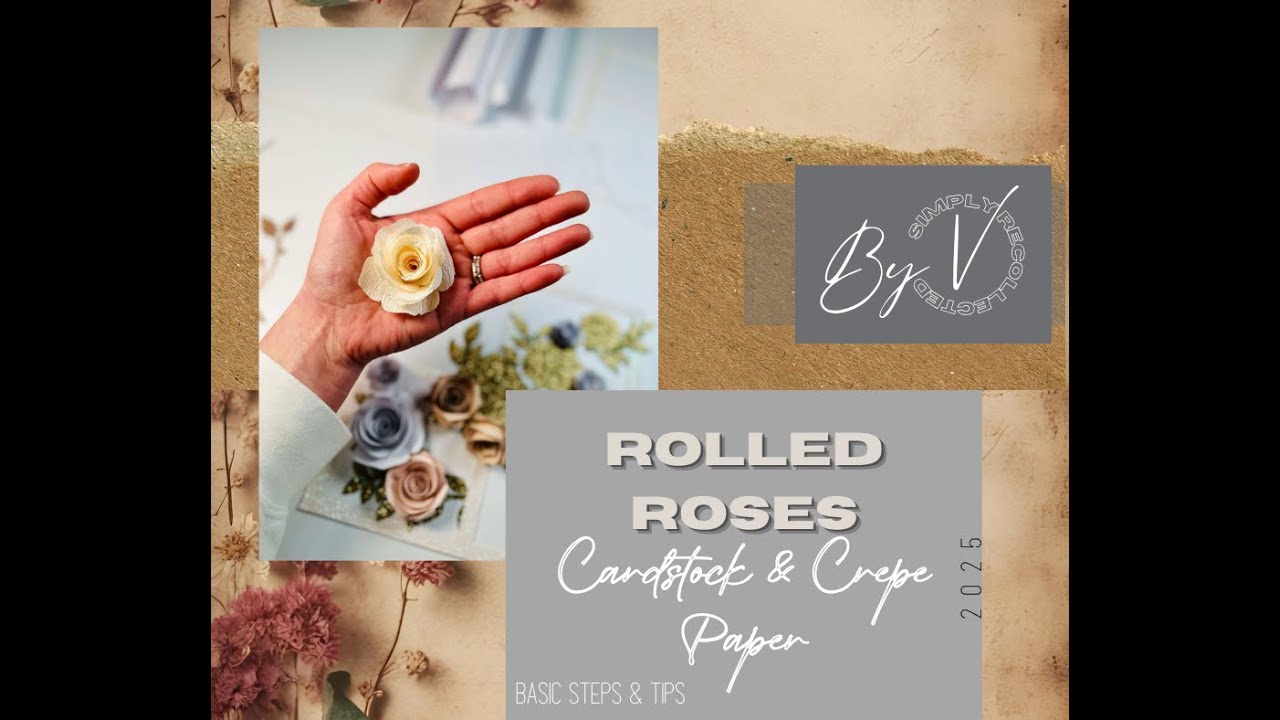 Rolled Roses Tutorial - Paper & Crepe Paper basic rolling tips - YouTube