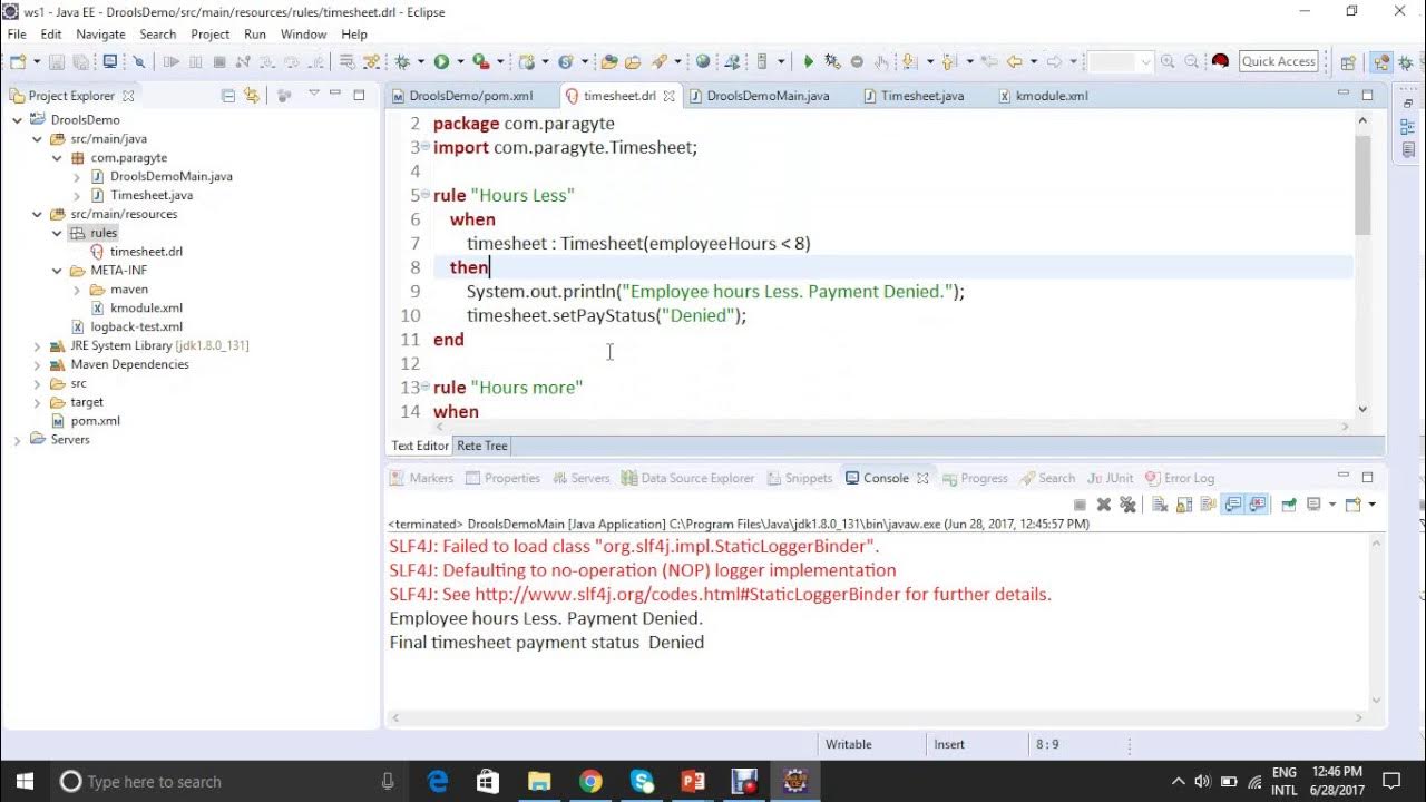Drools Rule Engine - Create a Timesheet Management System using Drools rule engine - YouTube