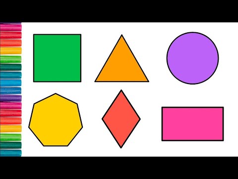 Bolalar uchun geometrik shakllarni chizish | Drawing geometric shapes for kids | Рисунок фигур детям