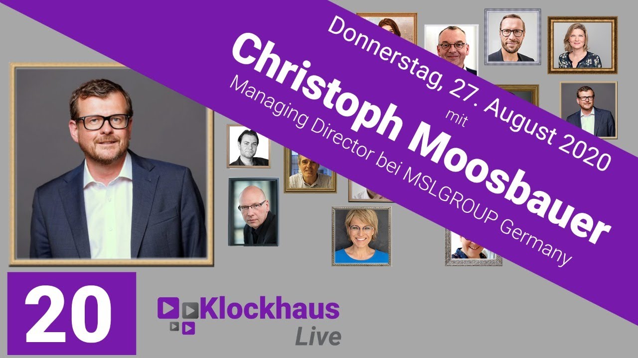 KlockhausLive am 27.08. mit Christoph Moosbauer - YouTube