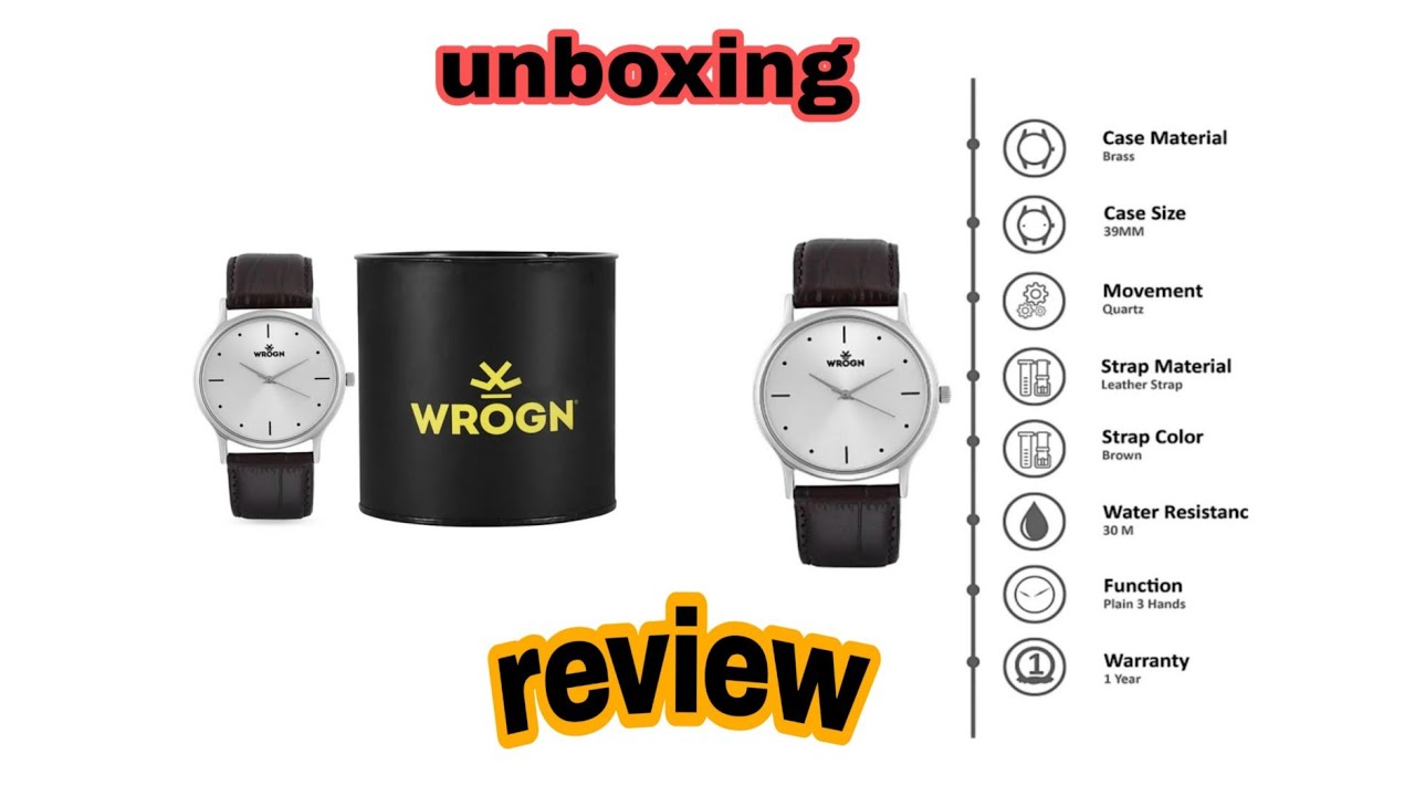 Wrogn Analog watch unboxing & Review | every product unboxing ...