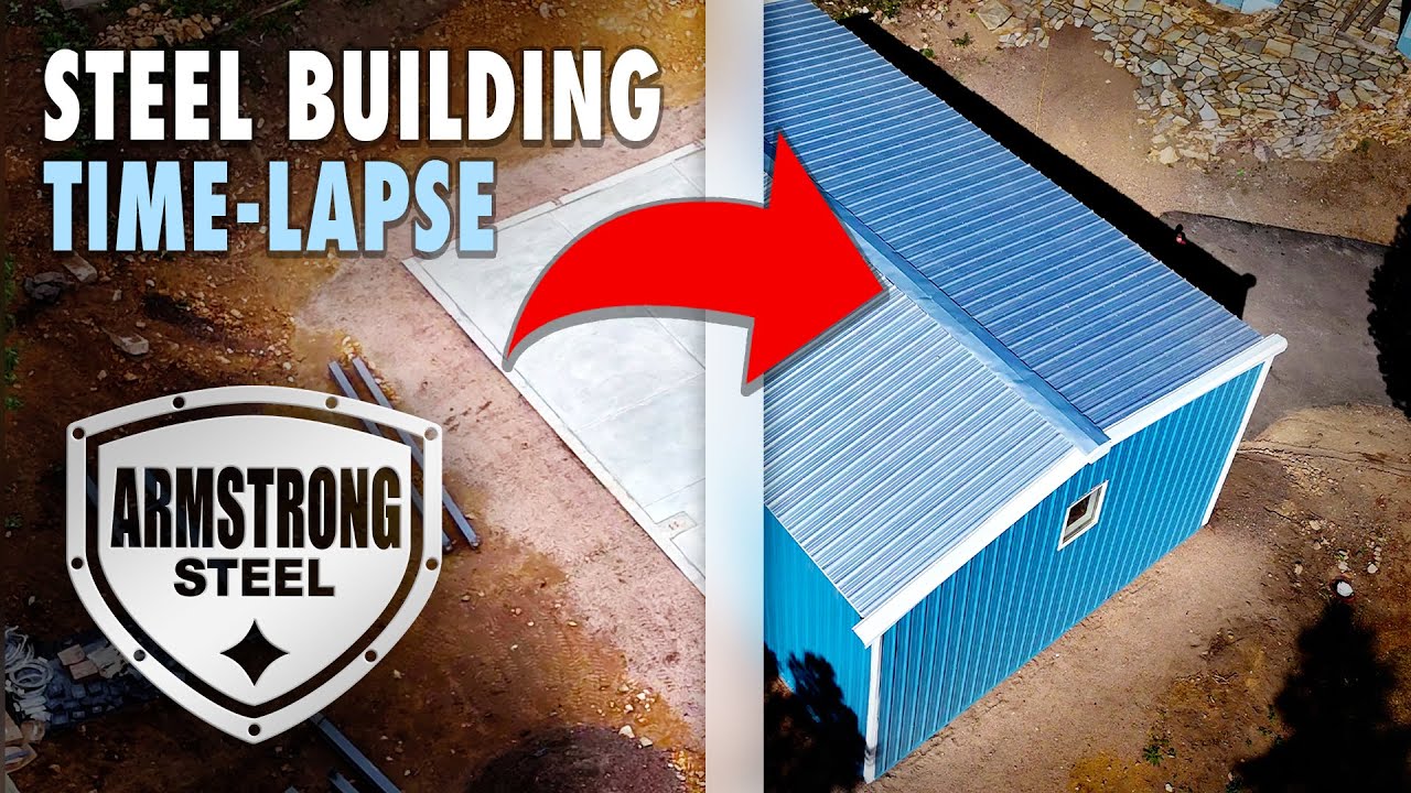How to Erect a Metal Building! (Armstrong Steel Time-Lapse) - YouTube