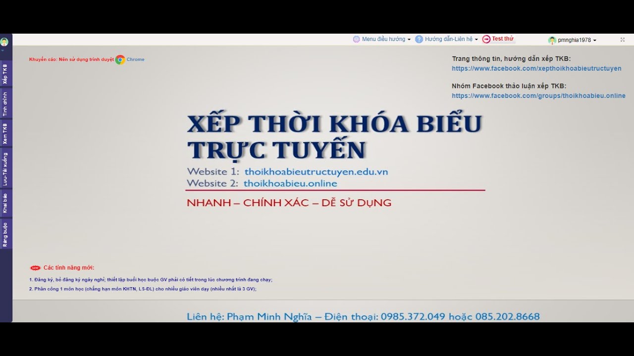 Hướng dẫn xếp TKB trực tuyến đối với chương trình GDPT 2018 (phân công ...