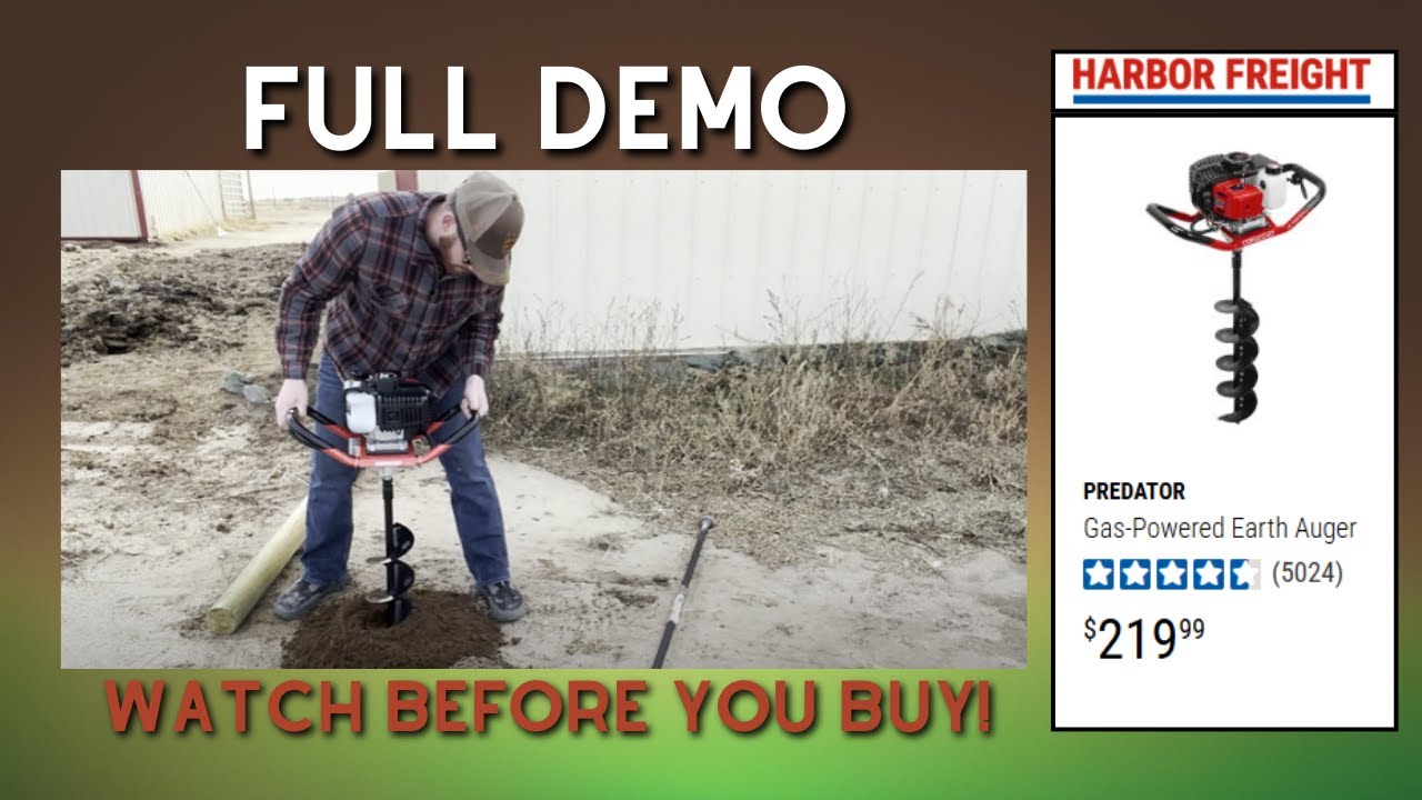 Harbor Freight Predator Auger – Test & Brutally Honest Review! - YouTube
