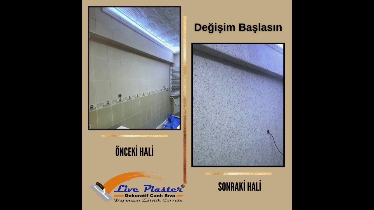 Eski Fayanslarınıza Yeni Bir Görünüm Katın. LİVE PLASTER Canlı Sıva ...