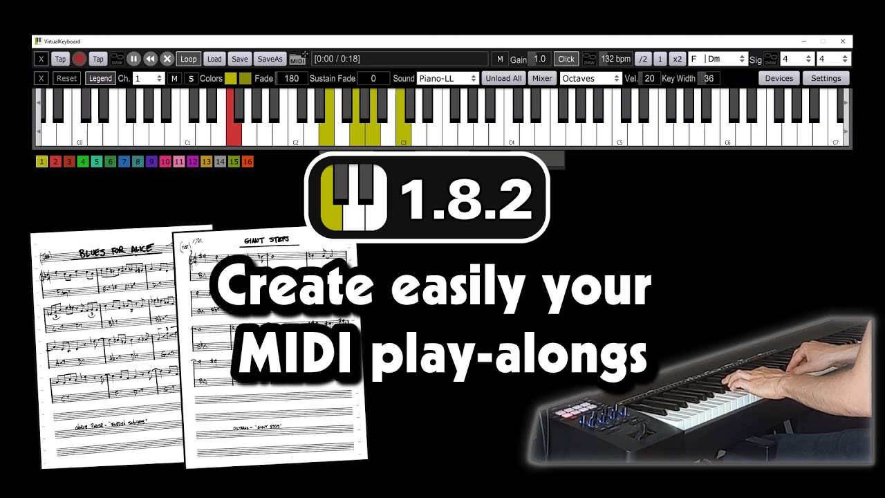 VirtualKeyboard 1.8.2 - Create easily your MIDI play-alongs - YouTube