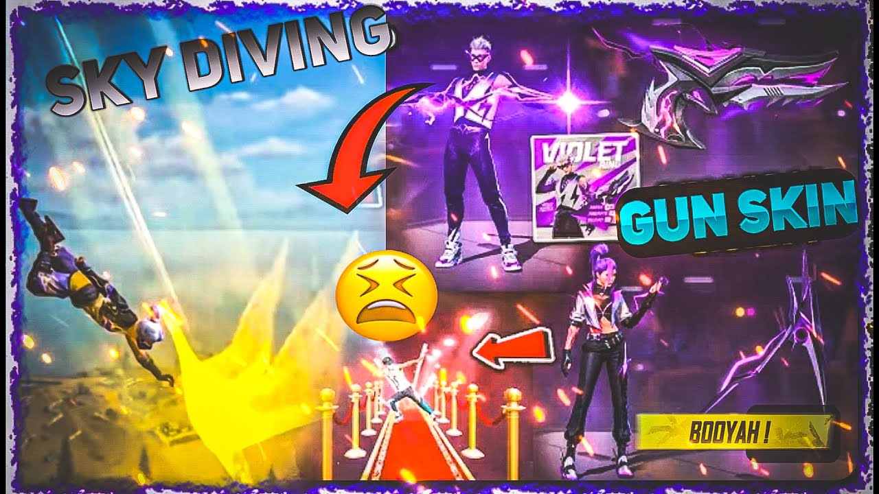 NEW SKY DIVING IN FREE FIRE | G18 GUN SKIN IN FREE FIRE | VIOLET RING ...