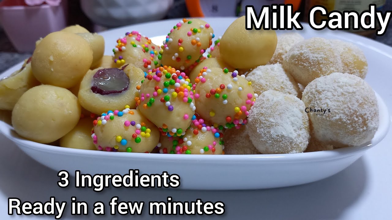 Milk Sweet/ Candy/ Tuwon Madara/3 ingredients milk candy/Alawar Madara ...