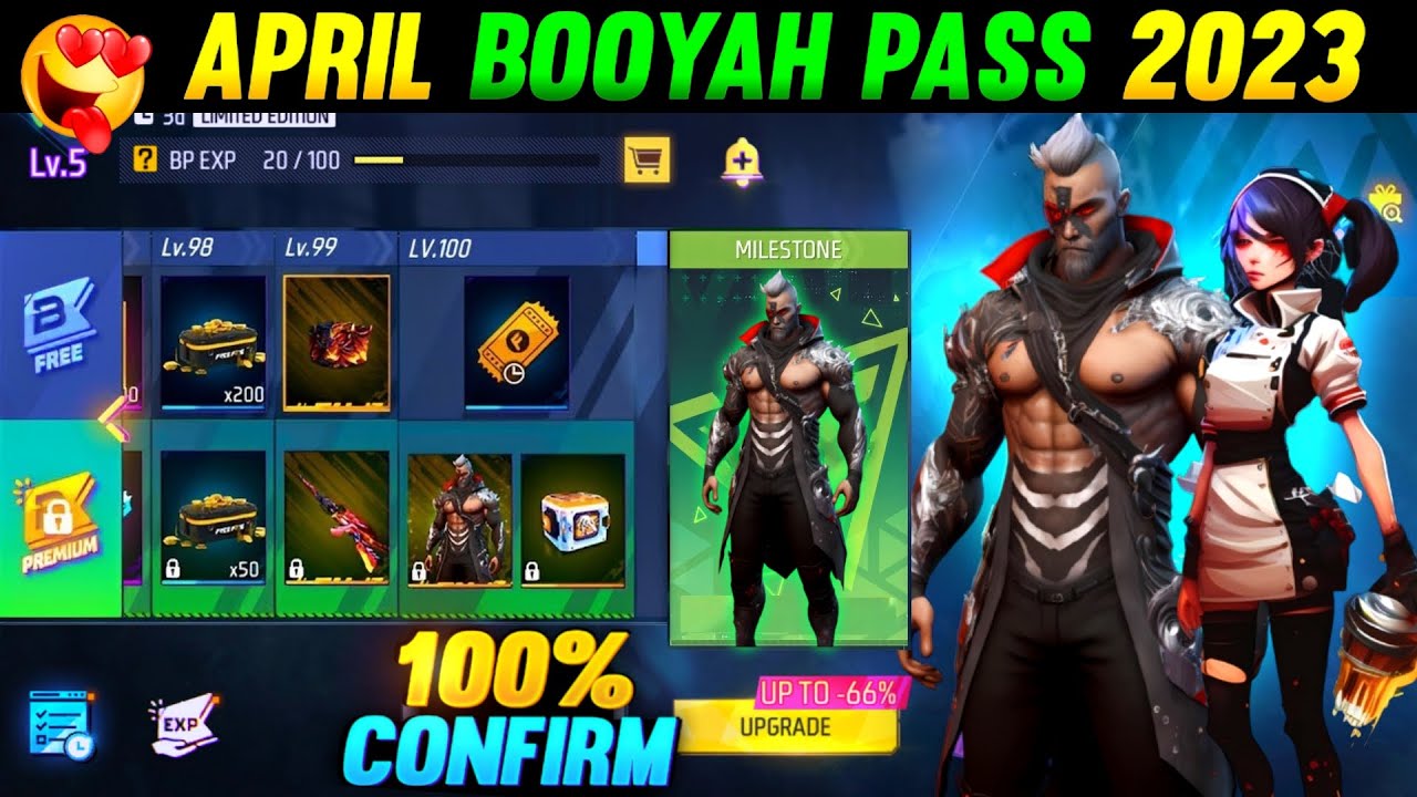 APRIL BOOYAH PASS FREE FIRE 2023 | SEASON 4 BOOYAH PASS FREE FIRE ...