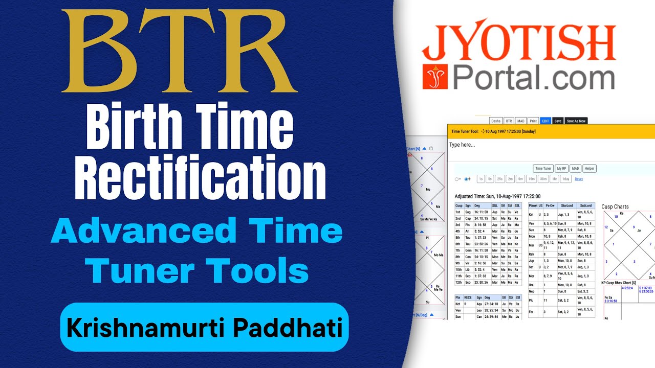 Birth Time Rectification Tools on the Free Jyotish Portal for KP ...