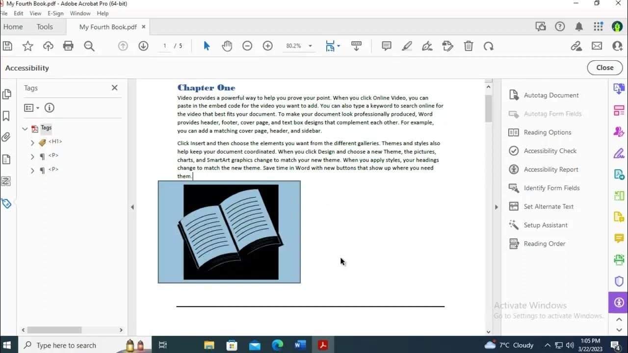 Learning Adobe Accessibility Manually Tagging a Document - YouTube
