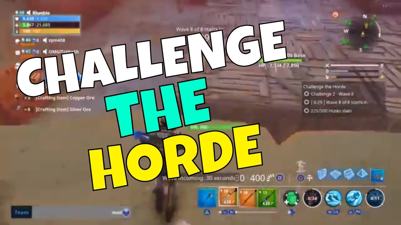 CHALLENGE THE HORDE - FARMING V BUCKS - Fortnite Save the World - YouTube