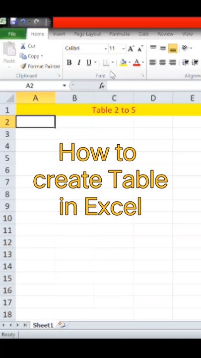 How to create table in Excel #excelformulas #exceltutorial #excel #ytshorts #shorts #viral - YouTube