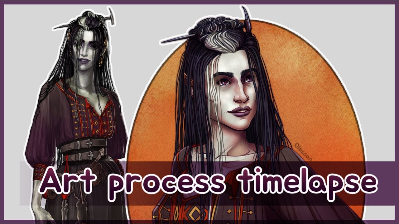 Drawing Laudna from Critical Role | Art Timelapse - YouTube