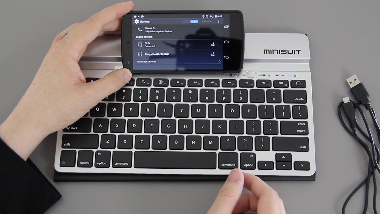 MiniSuit Bluetooth Keyboard Unboxing and Setup - YouTube