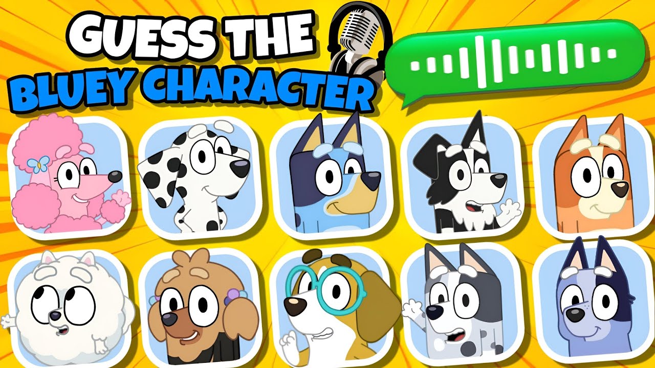 Guess The BLUEY CHARACTERS by the Voice! 🔊 | Bluey, Bingo, Mackenzie ...