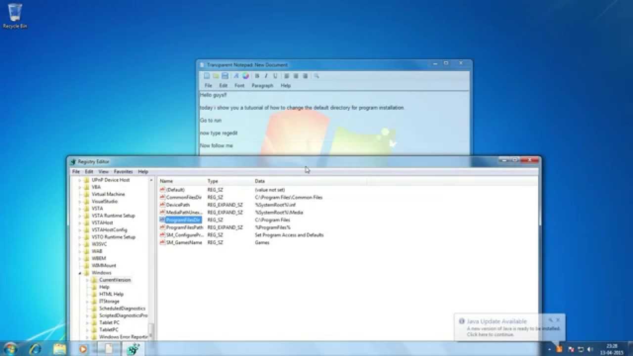 How to change the default directory of Programs installation - YouTube
