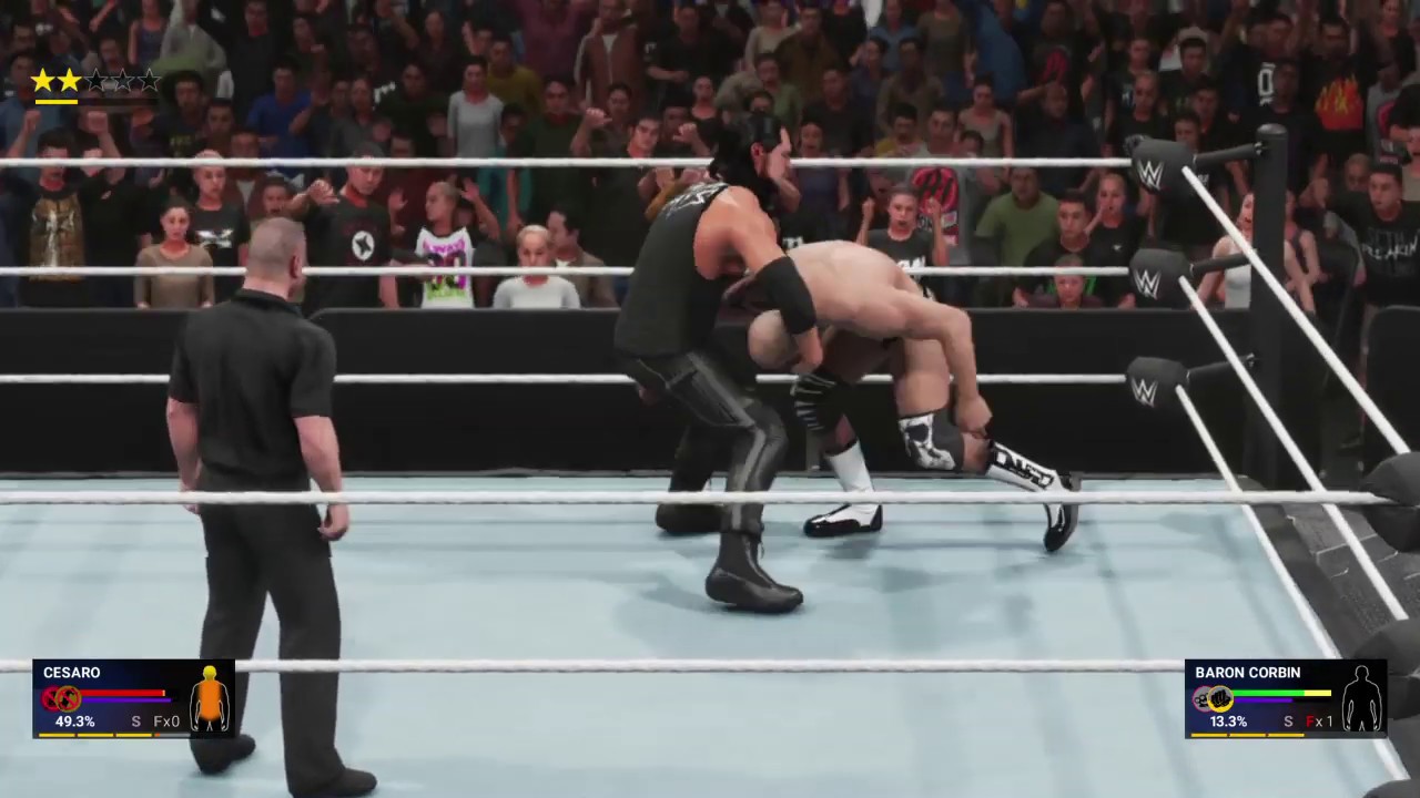 WWE 2K19 great battle between baron Corbin and Cesaro like comment and ...