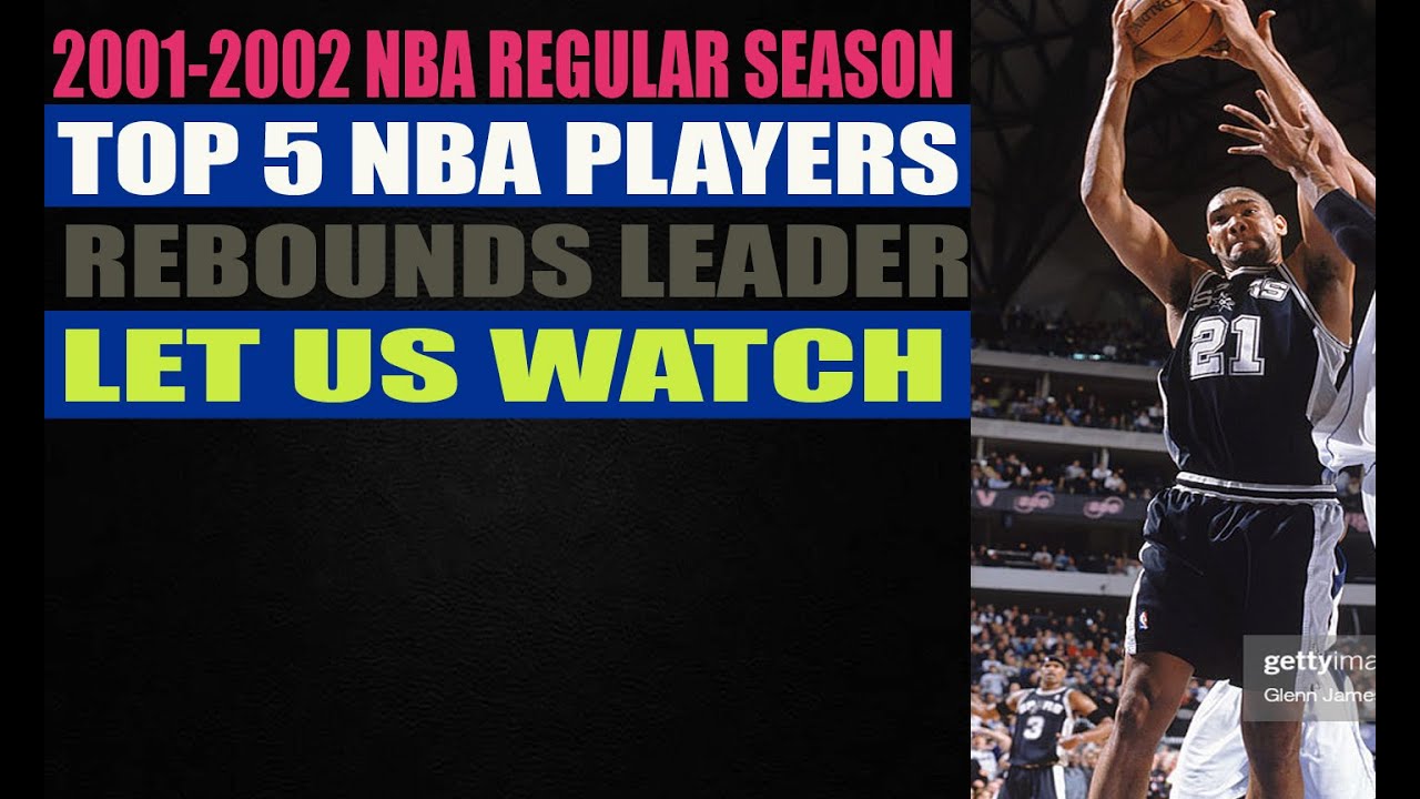 2001-2002 NBA REGULAR SEASON TOP 5 NBA PLAYERS REBOUNDS LEADER...LET US ...
