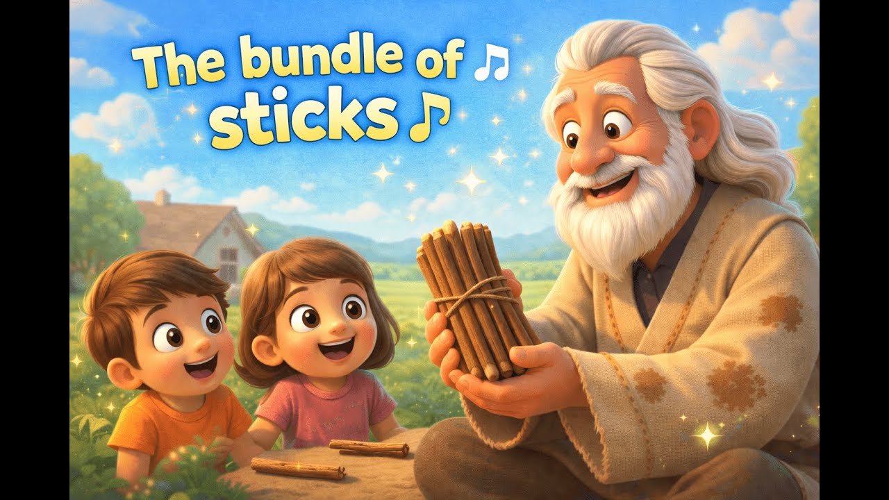 🌾🎶 The Bundle of Sticks | Aesop’s Fable Songs for Children 👨‍👩‍👧‍👦 ...