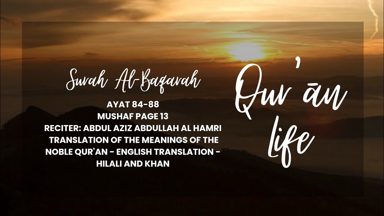 Surah Al Baqarah Ayat 84 88