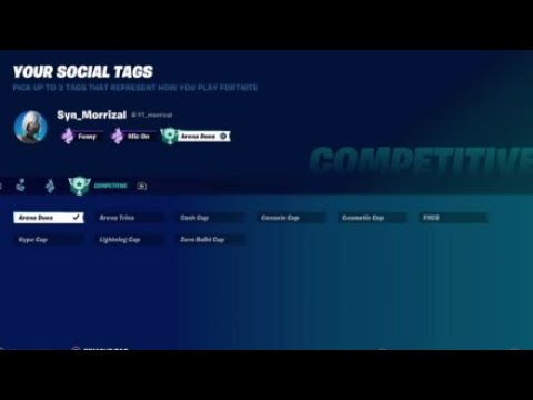 How to Use The Fortnite Social Tags - YouTube
