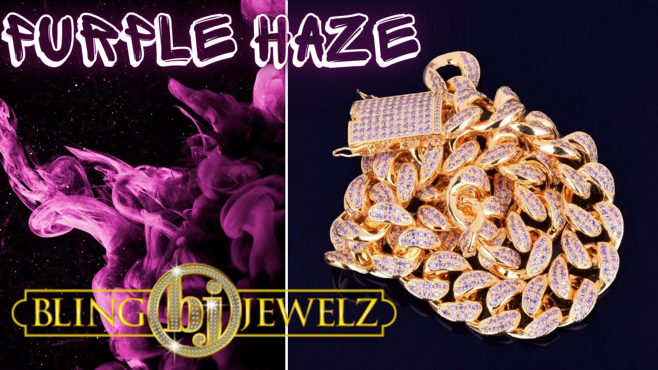 NEW Hip Hop Jewelry | Purple Haze Cuban Link Chain | BLINGJEWELZ.com ...
