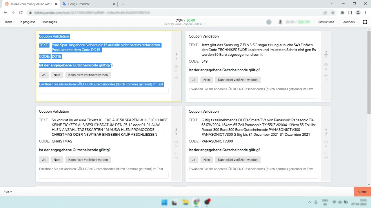 How to translate other language task in Toloka? 100% Workable | Google ...