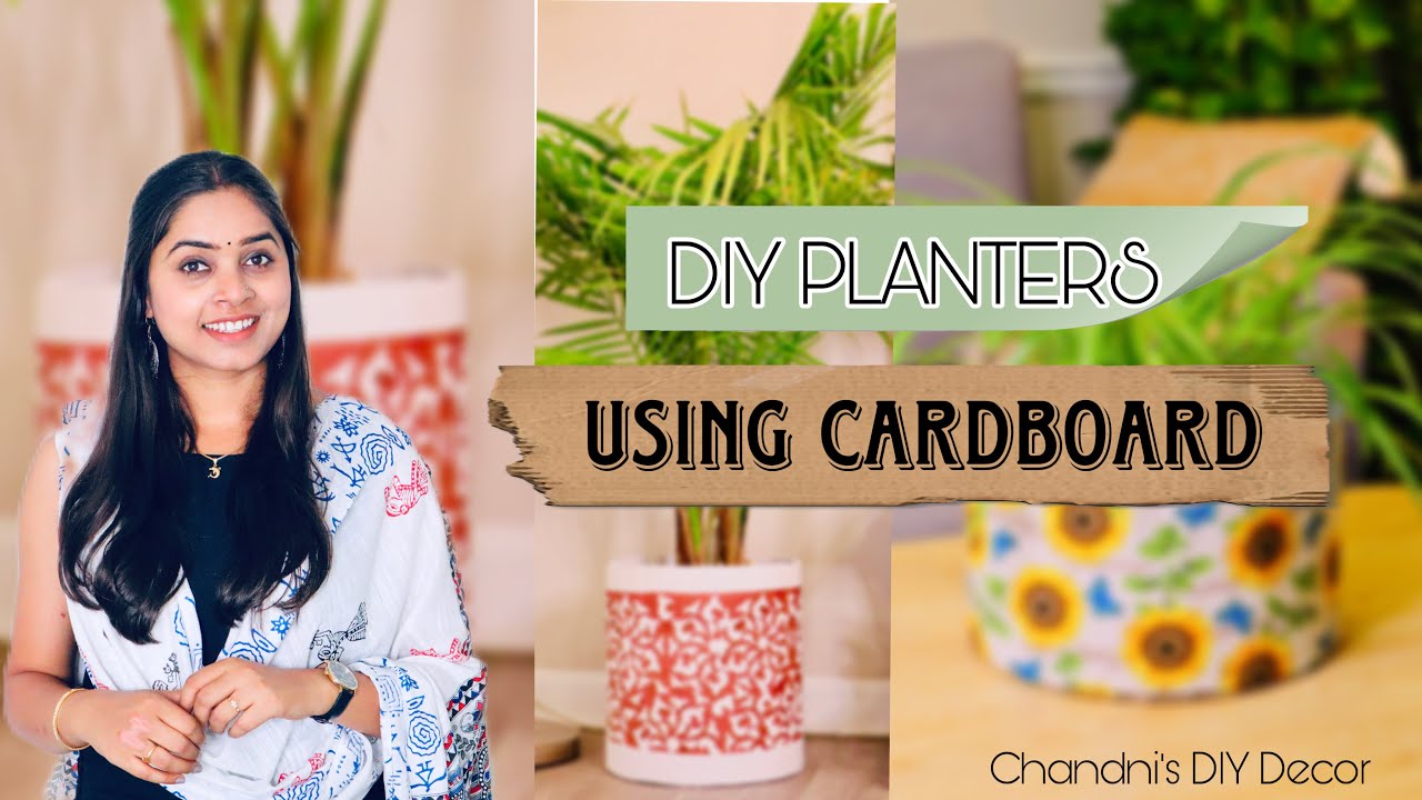 DIY Cardboard Planter || Easy Planters Making At Home || बेकार पड़े ...