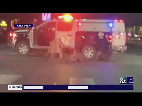 Naked man who stole Las Vegas police vehicle, caused wreck could spend 2 years in prison