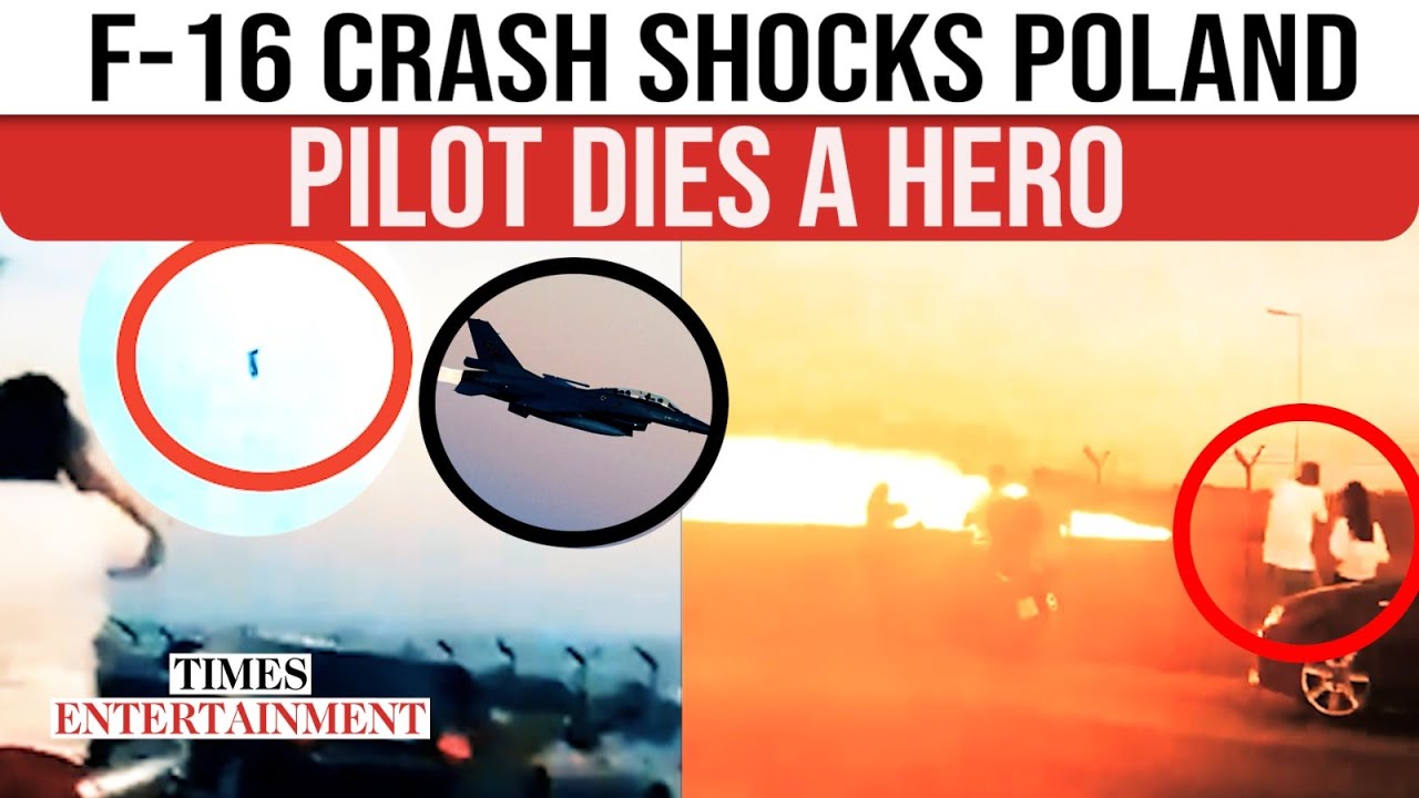 Poland AIRSHOW HORROR: F-16 Crashes During Drill; Brave Polish Pilot’s ...