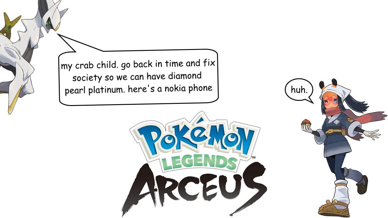 [POKEMON LEGENDS ARCEUS] pokemon god gives me a nokia phone [Fio ...