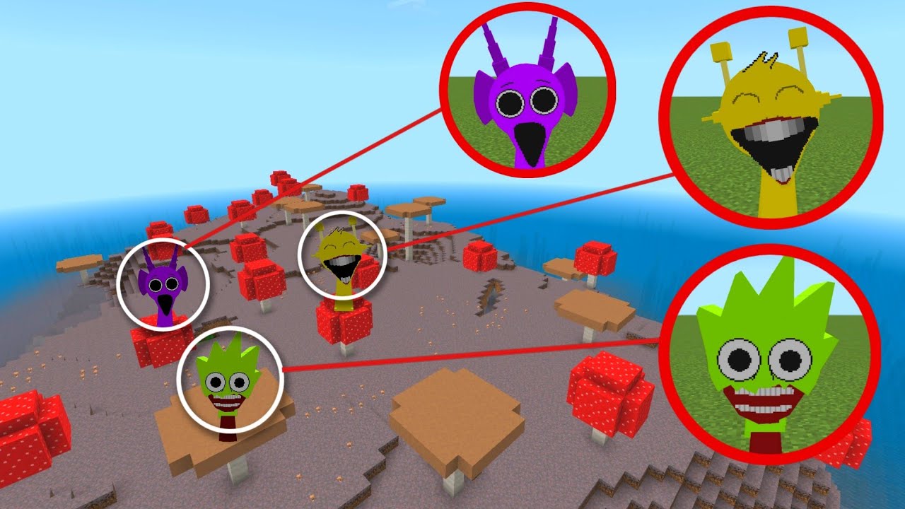 I Met With SPRUNKI in Mushroom Biome in MINECRAFT 😱 - YouTube