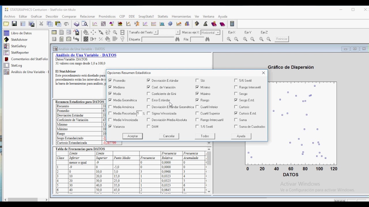 TUTORIAL PARA EL ANALISIS DE DATOS DE TENDENCIA CENTRAL CON EL PROGRAMA ...