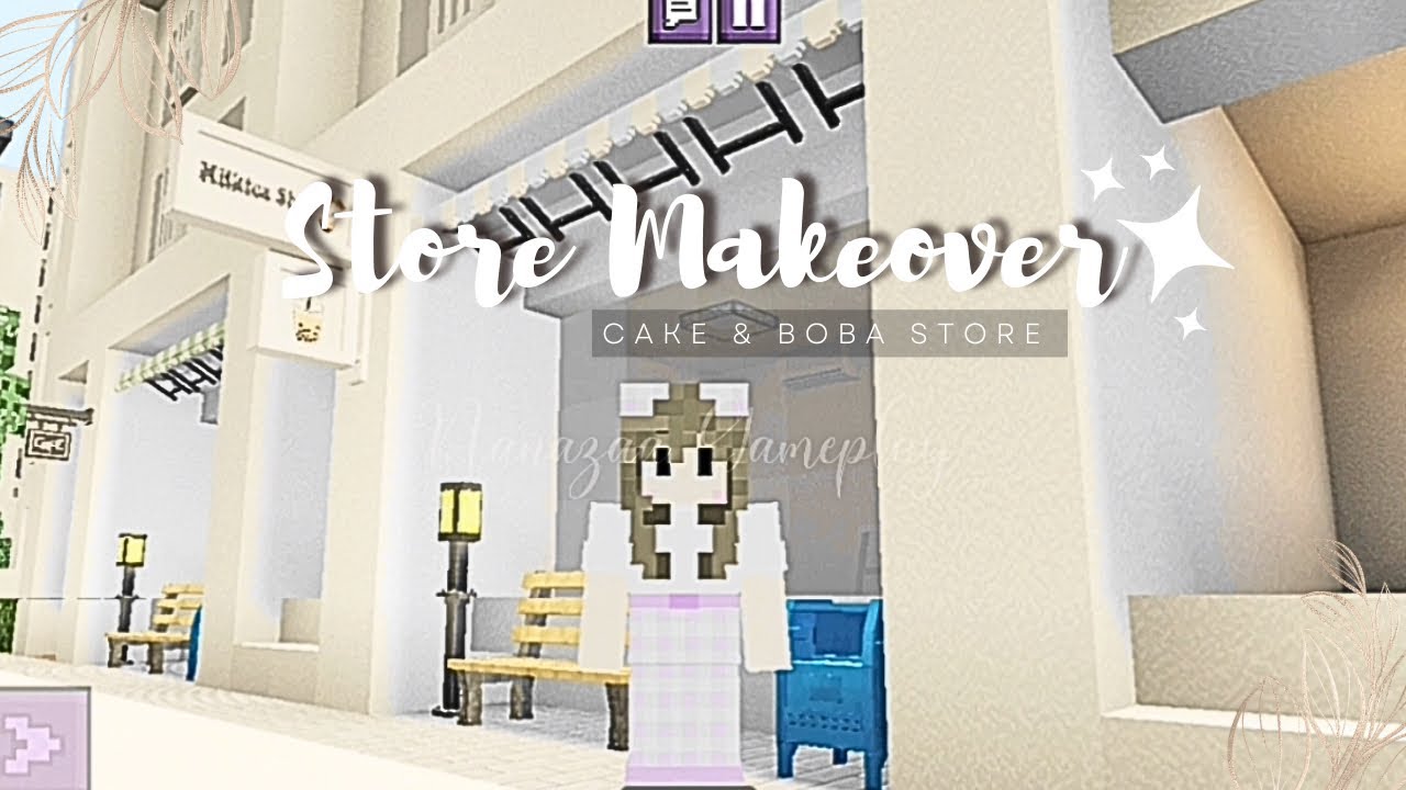 ⚒ Makeover 3 Stores Kawaii World 2023 Minecraft 🌿 Cake Store & Boba ...