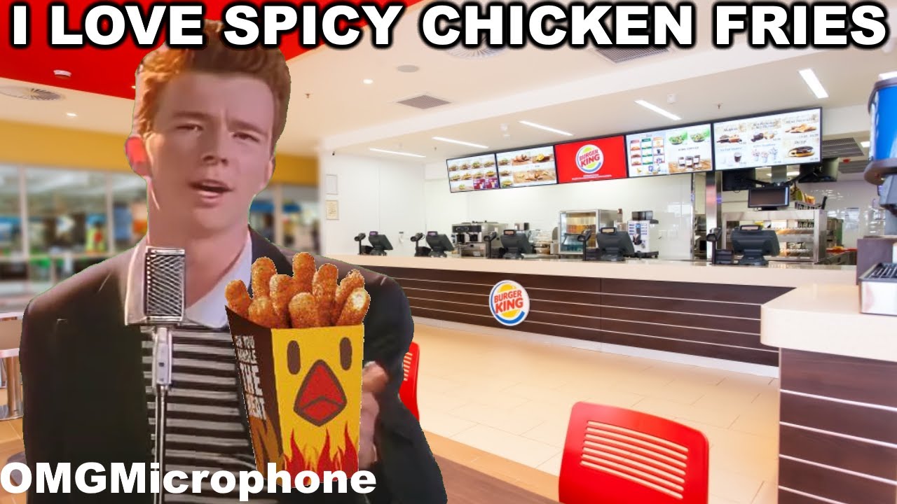 Rick Astley Buys Spicy Chicken Fries - YouTube