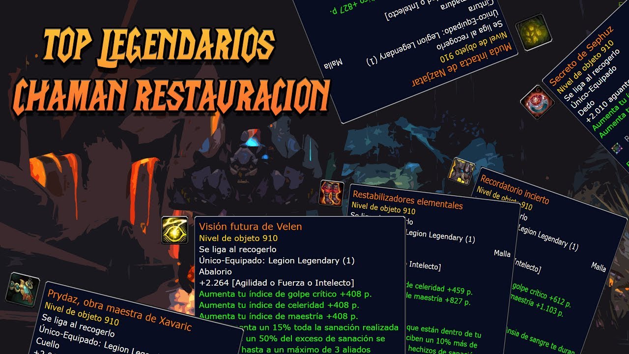 - Top items Legendarios - Chamán Restauración 7.2.5 - YouTube