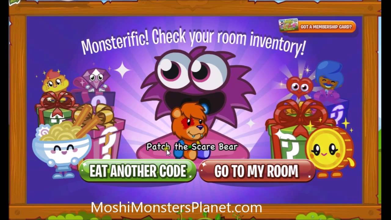 Moshi Monsters Secret Codes - Patch Scare Bear - YouTube