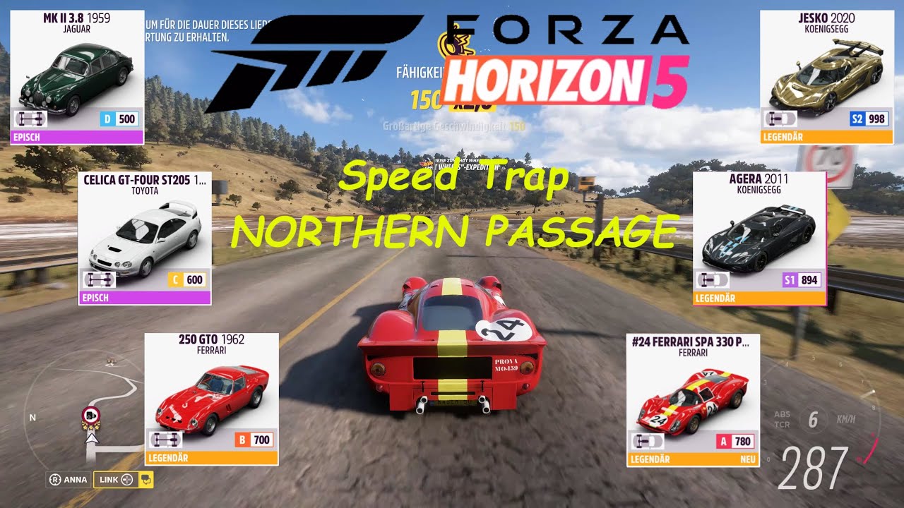Forza Horizon 5 - NORTHERN PASSAGE Speed Trap - Categories D, C, B, A ...